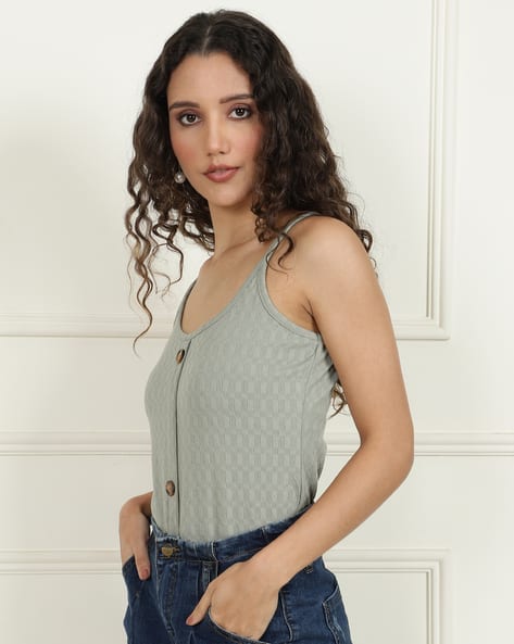 Buy Olive Tops for Women by Shein Online | sheinindia.in
