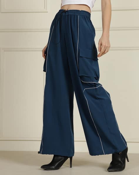 Buy Blue Trousers & Pants for Women by Shein Online | sheinindia.in