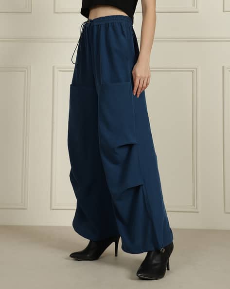 Buy Blue Trousers & Pants for Women by Shein Online | sheinindia.in