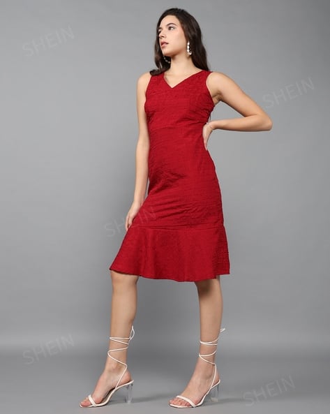 Buy Maroon Dresses for Women by Shein Online | Ajio.com
