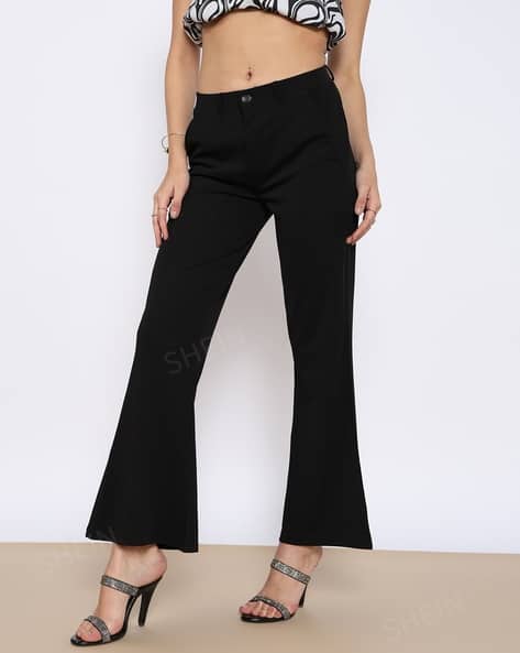 Buy Black Trousers & Pants for Women by Shein Online | sheinindia.in