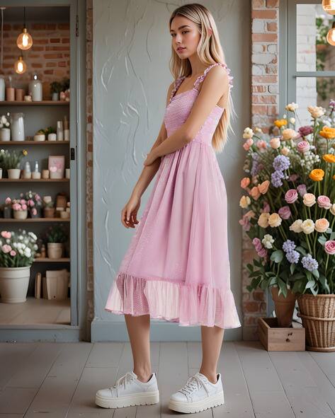 Buy Pink Dresses for Women by Shein Online | sheinindia.in