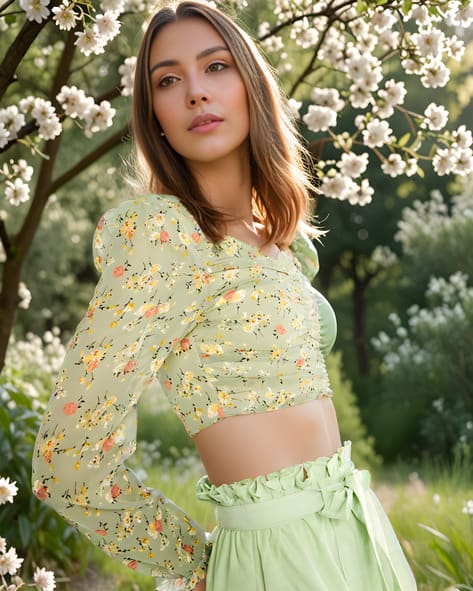 Buy Green Tops for Women by Shein Online | sheinindia.in