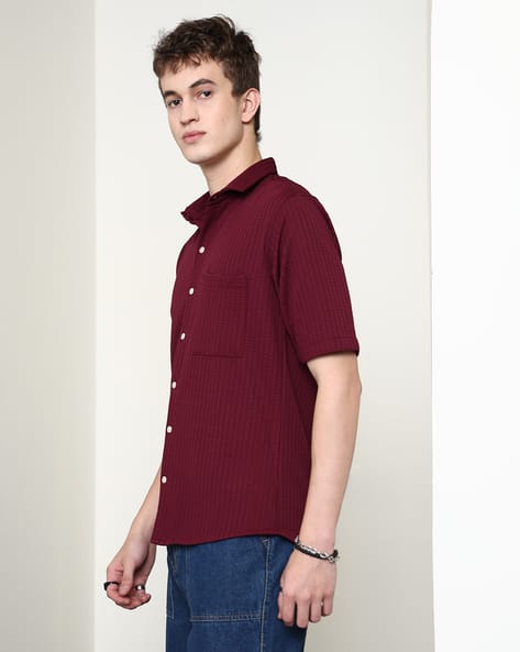 Buy Maroon Shirts for Men by Shein Online | sheinindia.in