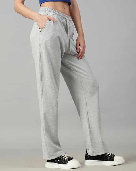 Buy Grey Melange Track Pants for Women by Shein Online | sheinindia.in