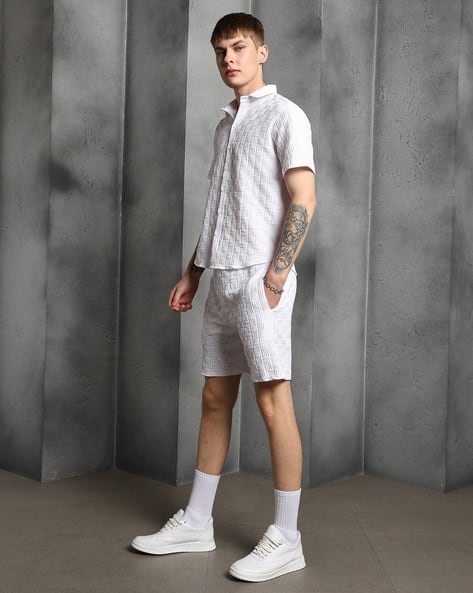 Buy White Co-ord Sets for Men by Shein Online | Ajio.com