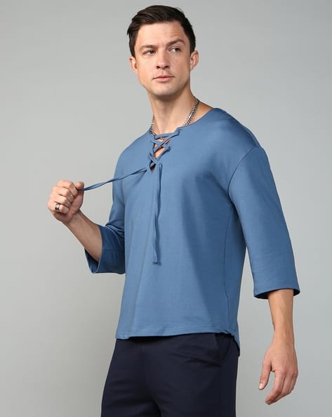 Buy Turquoise Tshirts for Men by Shein Online | Ajio.com