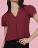 Buy Maroon Tops for Women by Shein Online | Ajio.com