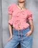 Buy Peach Tops for Women by Shein Online | Ajio.com