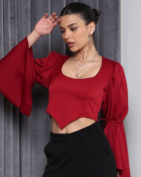 Buy Red Tops for Women by Shein Online | sheinindia.in