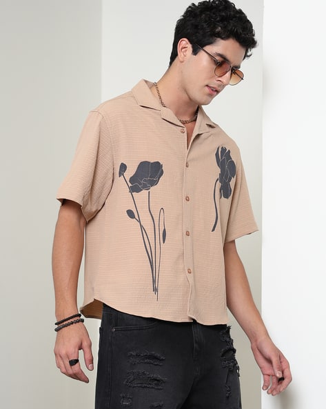Buy Light Brown Shirts for Men by Shein Online | sheinindia.in