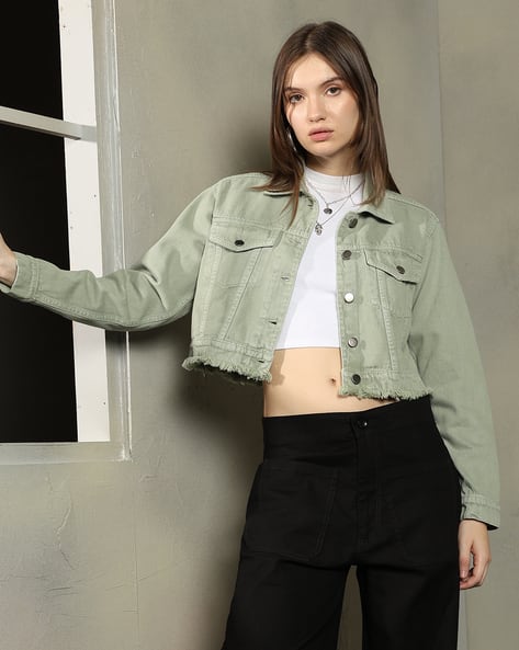 Buy Pista Green Jackets & Coats for Women by Shein Online | sheinindia.in