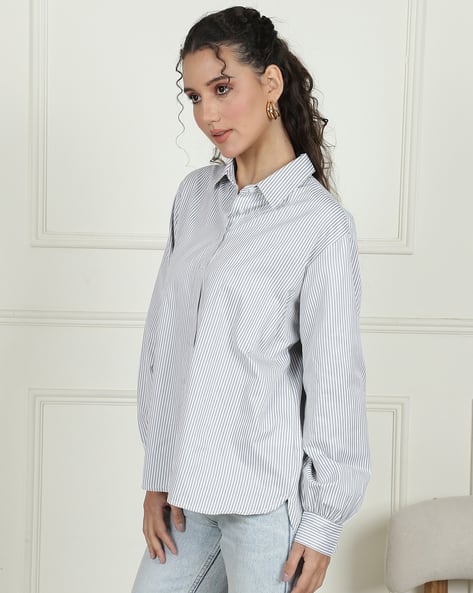Buy Grey Shirts for Women by Shein Online | sheinindia.in