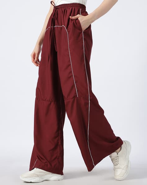 Buy Burgundy Track Pants for Women by Shein Online | Ajio.com