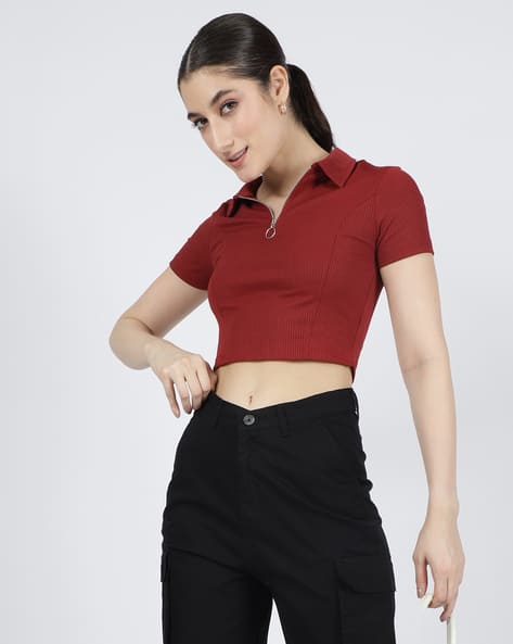 Buy Maroon Tops for Women by Shein Online | sheinindia.in