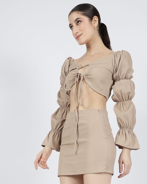 Buy Light Brown Co-ord Sets for Women by Shein Online | sheinindia.in