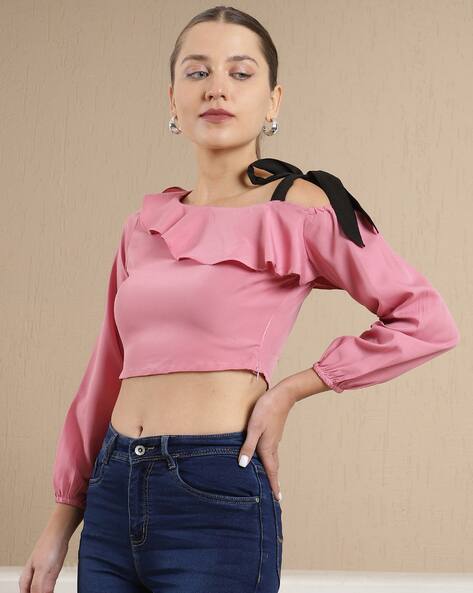 Buy Peach Tops for Women by Shein Online | sheinindia.in