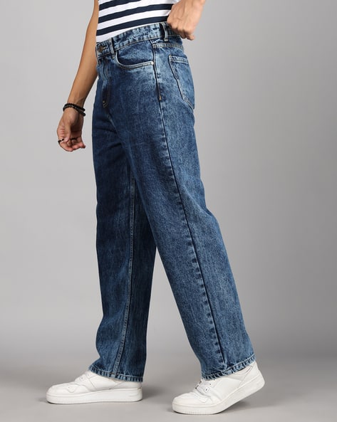 Buy Mid Blue Jeans for Men by Shein Online | Ajio.com