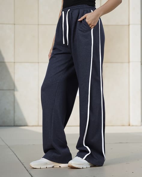 Buy Navy Melange Track Pants for Women by Shein Online | sheinindia.in