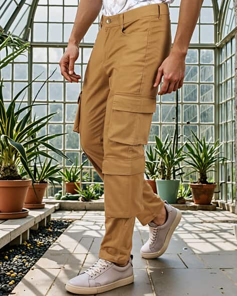 Buy Khaki Trousers & Pants for Men by Shein Online | sheinindia.in