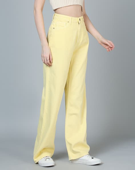 Buy Yellow Jeans & Jeggings for Women by Shein Online | sheinindia.in