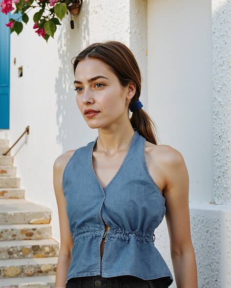 Buy Blue Tops for Women by Shein Online | sheinindia.in