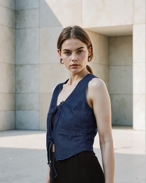 Buy Dark Blue Tops for Women by Shein Online | sheinindia.in