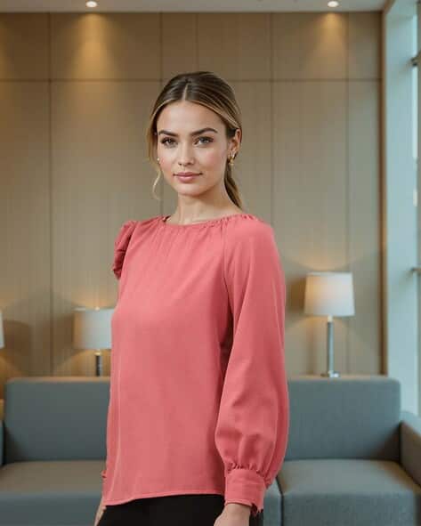 Buy Dark Peach Tops for Women by Shein Online | sheinindia.in