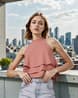 Buy Peach Tops for Women by Shein Online | Ajio.com