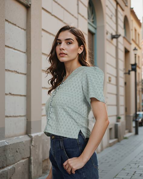 Buy Grey Tops for Women by Shein Online | sheinindia.in