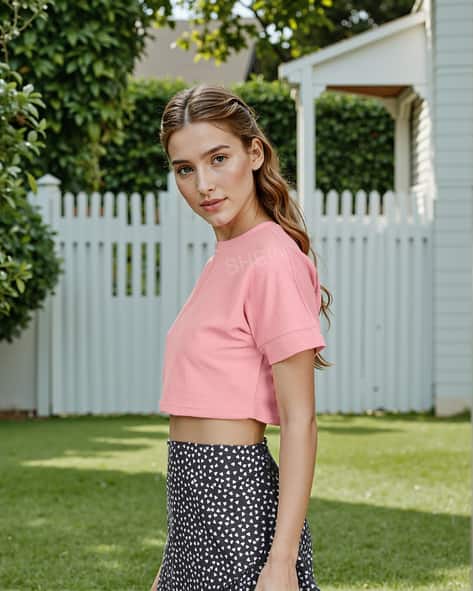 Buy Peach Tops for Women by Shein Online | sheinindia.in