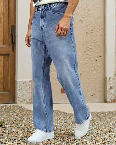 Buy Light Blue Jeans for Men by Shein Online | sheinindia.in