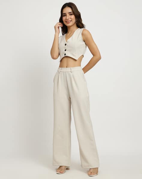 Buy Cream Co-ord Sets for Women by Shein Online | sheinindia.in