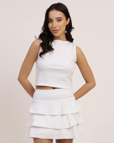 Buy White Co-ord Sets for Women by Shein Online | sheinindia.in