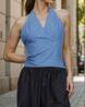 Buy Light Blue Tops for Women by Shein Online | sheinindia.in