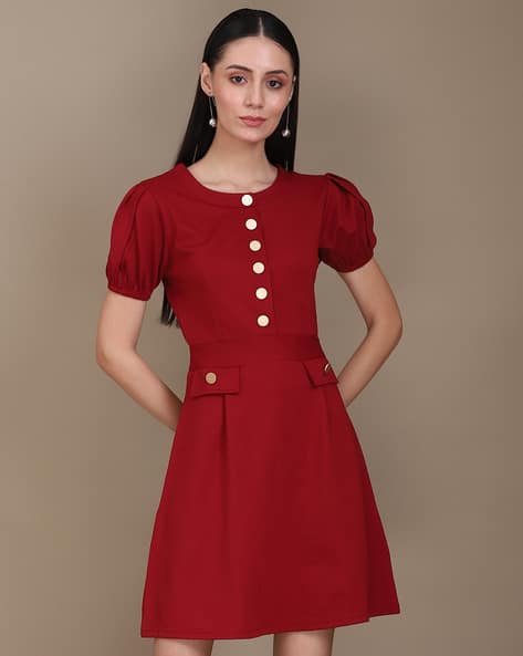 Buy Maroon Dresses for Women by Shein Online | Ajio.com
