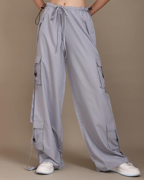 Buy Light Grey Track Pants for Women by Shein Online | sheinindia.in