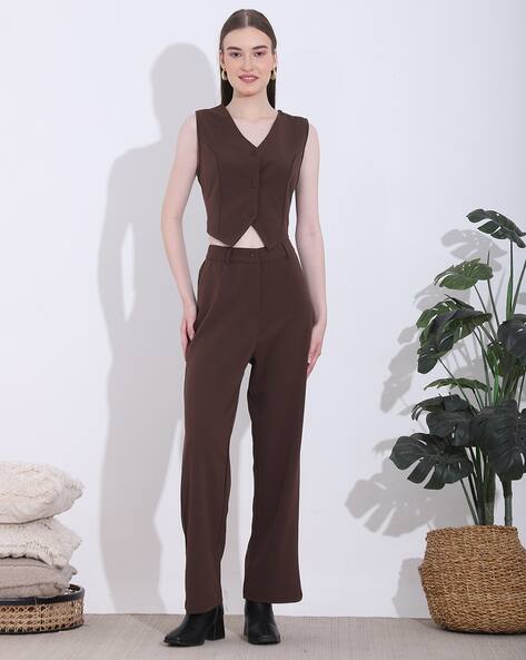 Buy Brown Co-ord Sets for Women by Shein Online | sheinindia.in