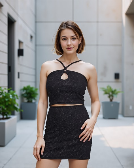Buy Black Mix Dresses for Women by Shein Online | sheinindia.in