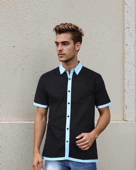 Buy Black Mix Shirts for Men by Shein Online | sheinindia.in