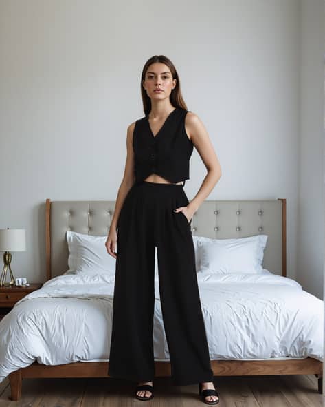 Buy Black Co-ord Sets for Women by Shein Online | Ajio.com