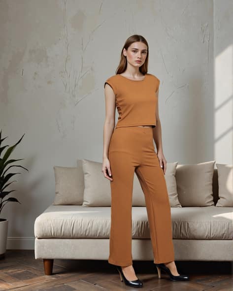 Buy Brown Co-ord Sets for Women by Shein Online | sheinindia.in