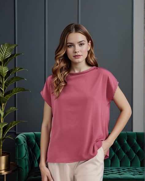 Buy Peach Tops for Women by Shein Online | sheinindia.in
