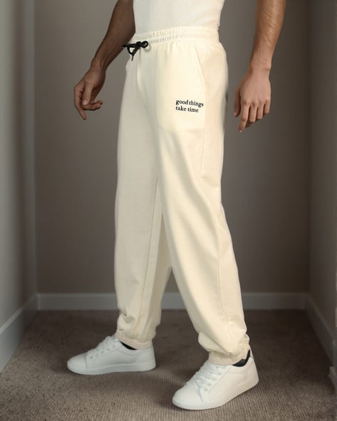 Buy Cream Track Pants for Men by Shein Online | sheinindia.in