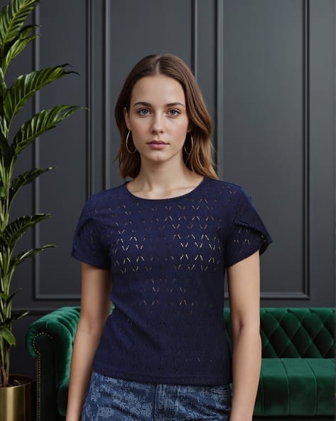 Buy Blue Tops for Women by Shein Online | sheinindia.in