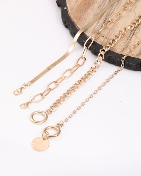 Buy Golden Bracelets & Bangles for Women by Shein Online | sheinindia.in