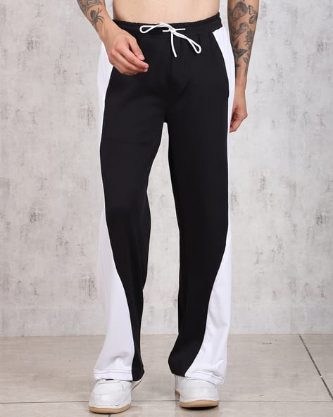 Buy Black Mix Track Pants for Men by Shein Online | sheinindia.in