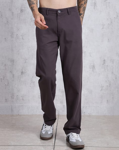 Buy Dark Grey Trousers & Pants for Men by Shein Online | sheinindia.in