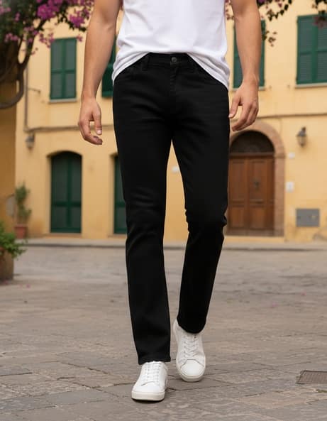 Buy Black Mix Jeans for Men by Shein Online | sheinindia.in