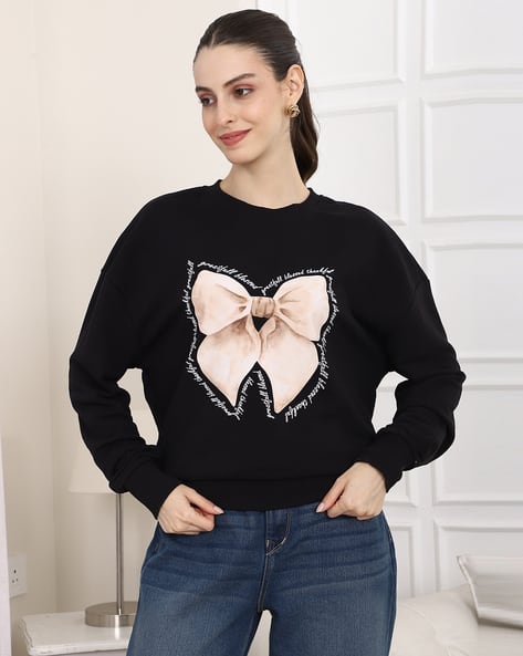 Buy Black Mix Sweatshirt & Hoodies for Women by Shein Online ...